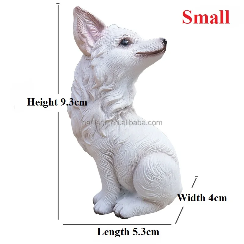 Cute Fox Shape Resin Outdoor Sculpture , Custom Garden Decoration Anime ...