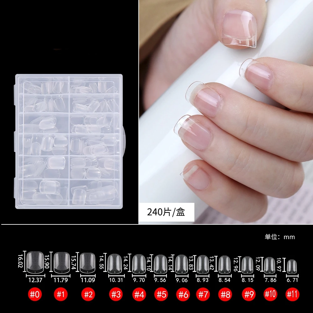 Extra Short Xxs Xs Coffin Almond Soft Gel Nail Tips Custom Logo ...