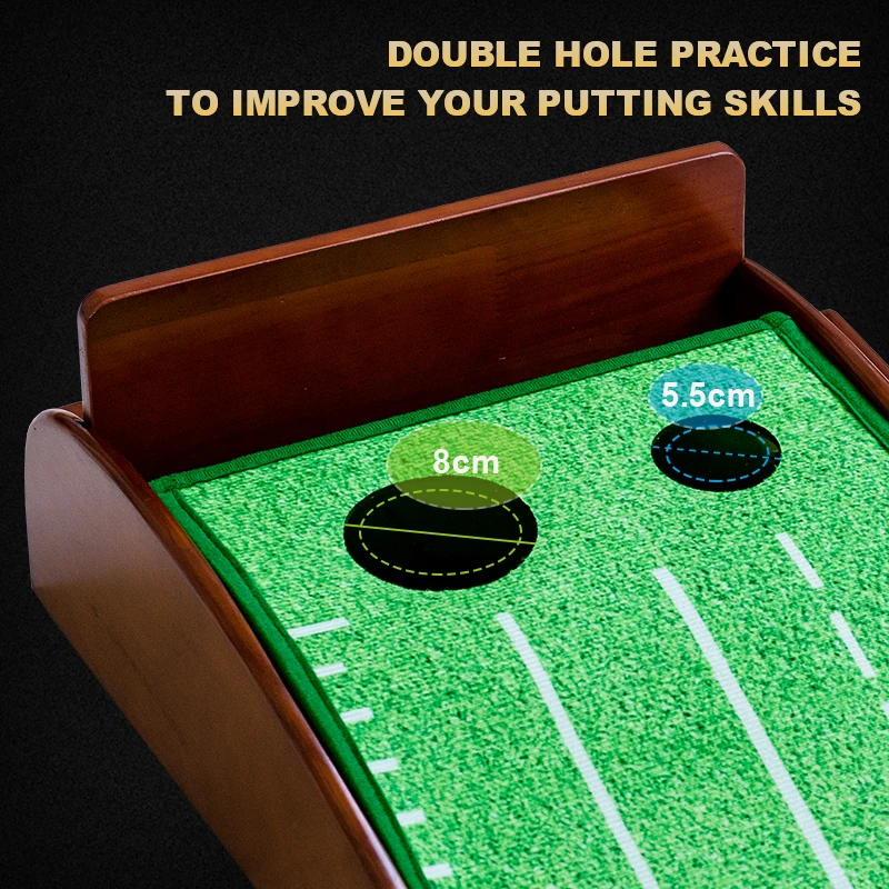 New Arrival Golf Putting Trainer Velvet Solid Wood Putting Green Golf ...