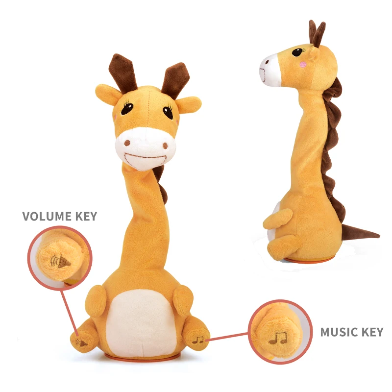 QS Popular Kids Cartoon Dancing Soft Plush Toys Baby Cute Electric ...