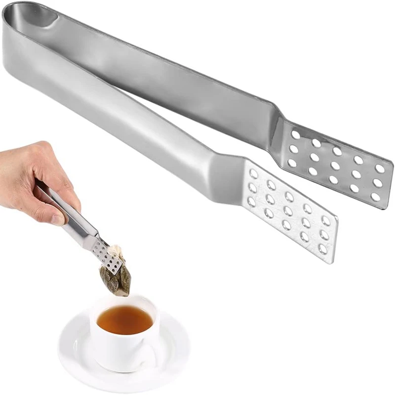 Tea Bag Squeezer Stainless Steel Tea Bag Tongs Silver Tea Bag Strainer ...