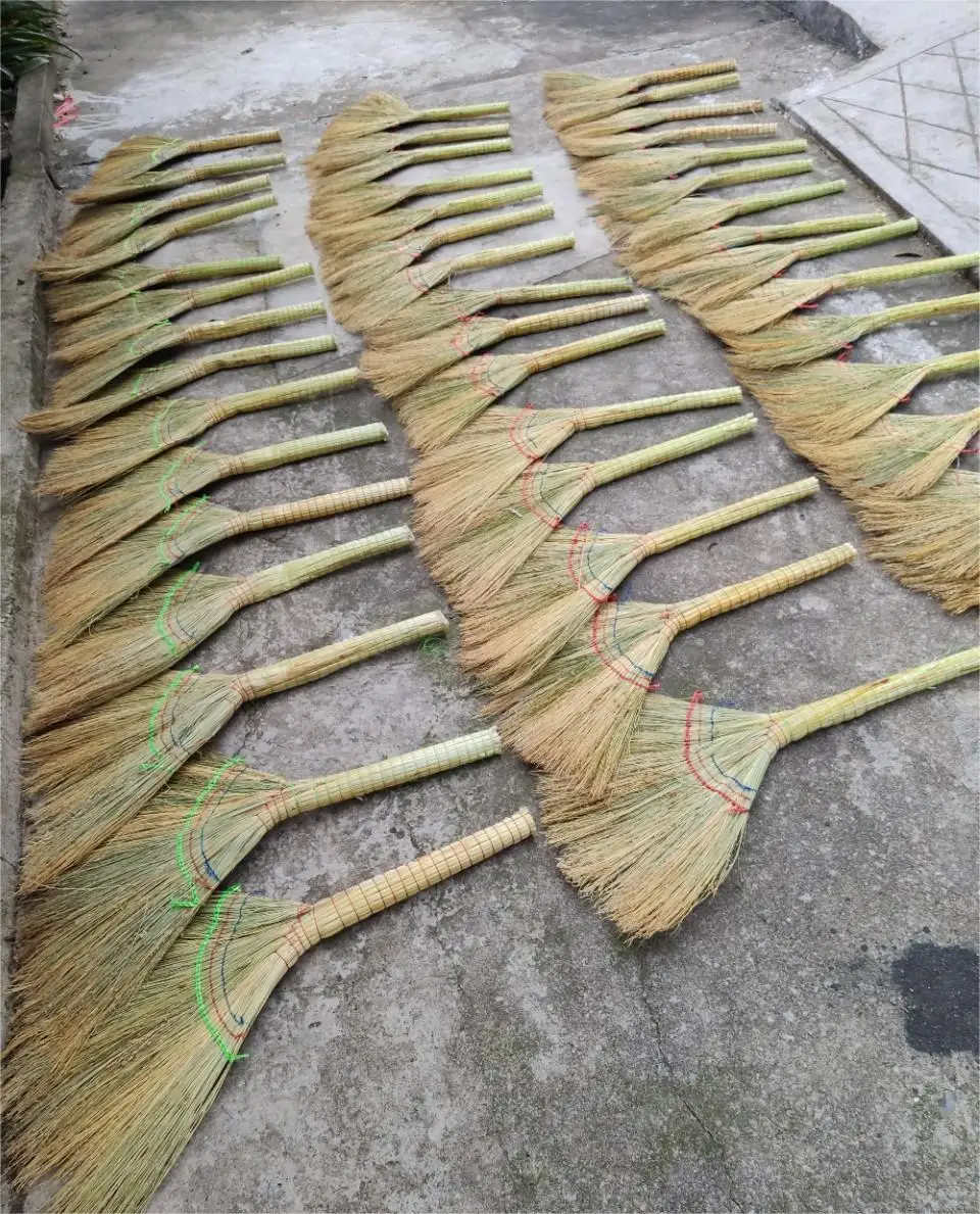 Outdoor Garden Sorghum Broom And Sorghum Grass Corn Broom With Long ...