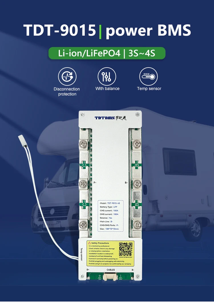 Tdt 4s Lifepo4 12v 100a/120a/150a/200a Bms Common Port With Balance And ...