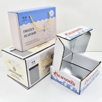Insulated Food Cooler Packaging Carton Boxes For Transporting Frozen ...