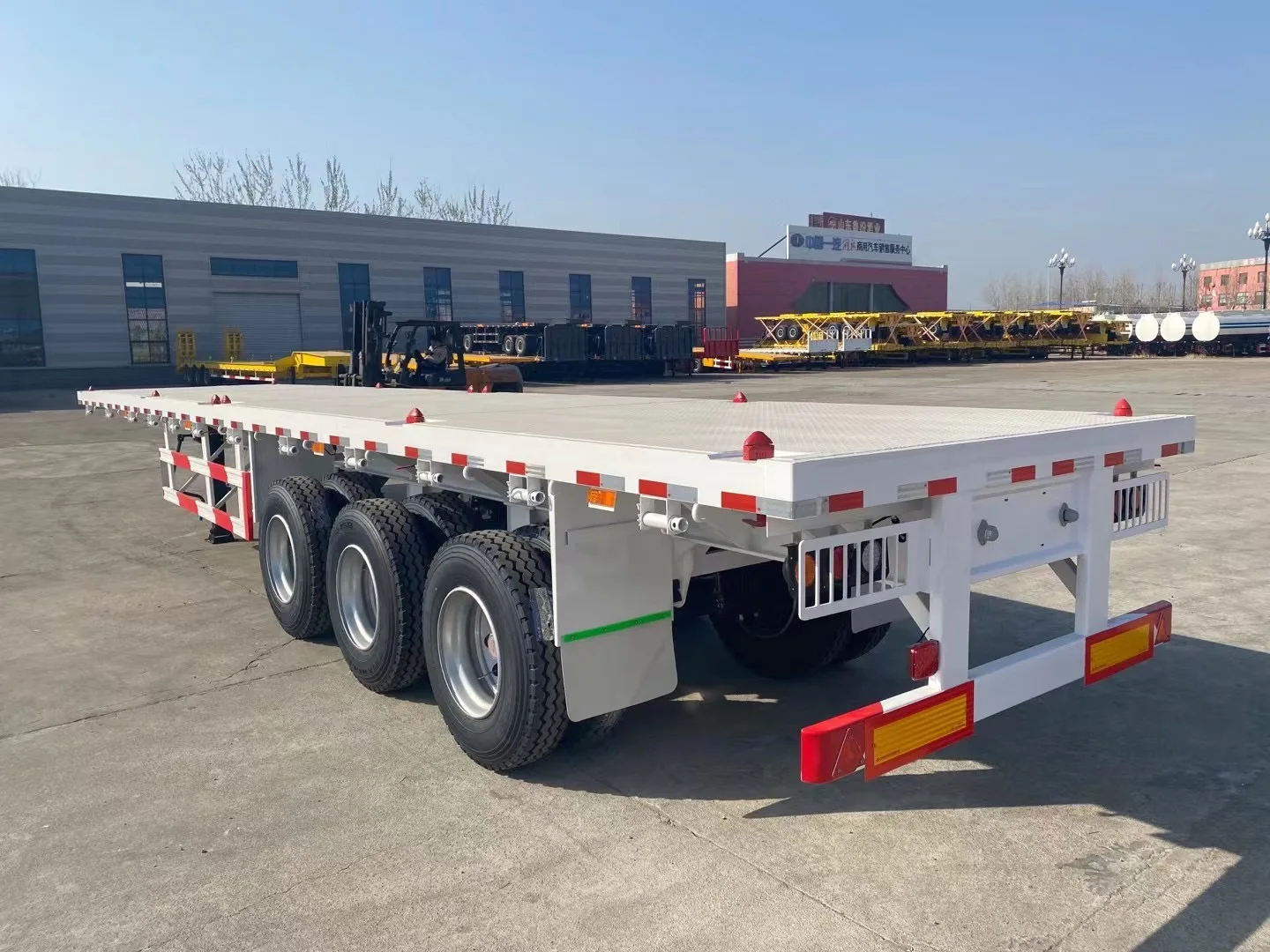 40ft Shipping Container Flatbed Semi Trailer Platform Flat Deck Semi ...