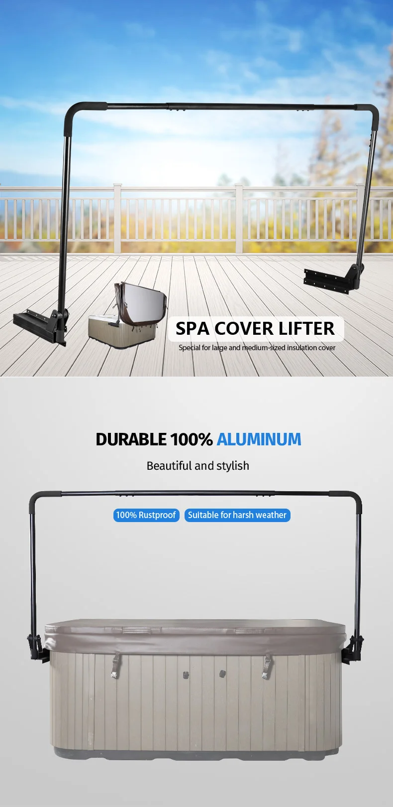 Hot Tub Swim Spa Lifter for Sale - Hydraulic Cover Lifter