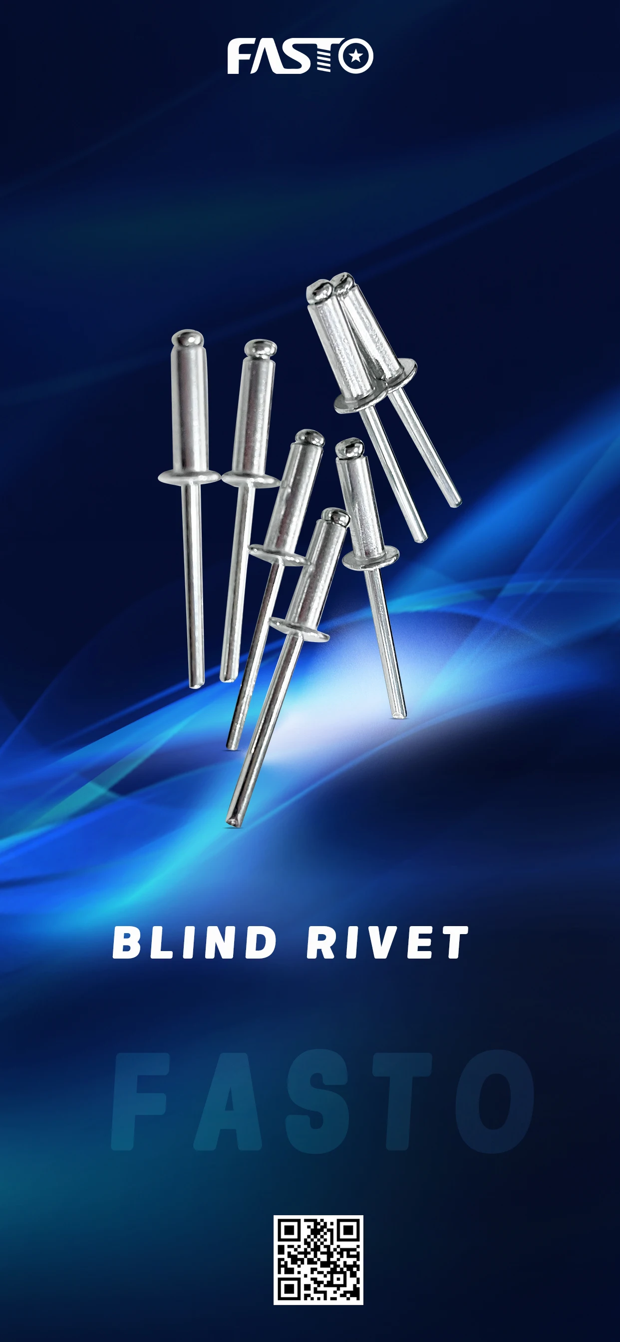 DIN 7337 Stainless Steel Dome Head Open Type End Aluminum Colored Blind ...