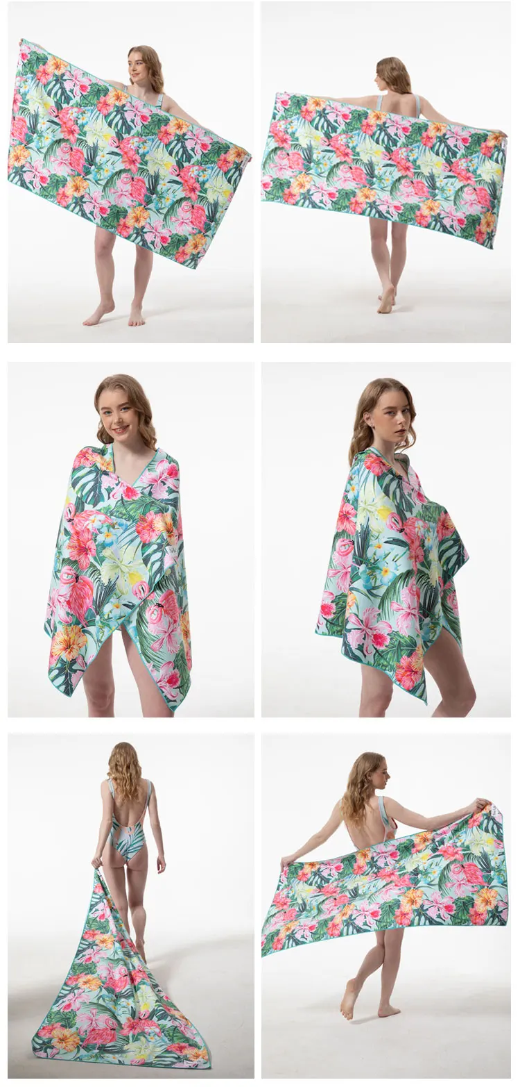 Custom Microfiber Beach Towels With Logo - Softspun & Quick Dry Oem