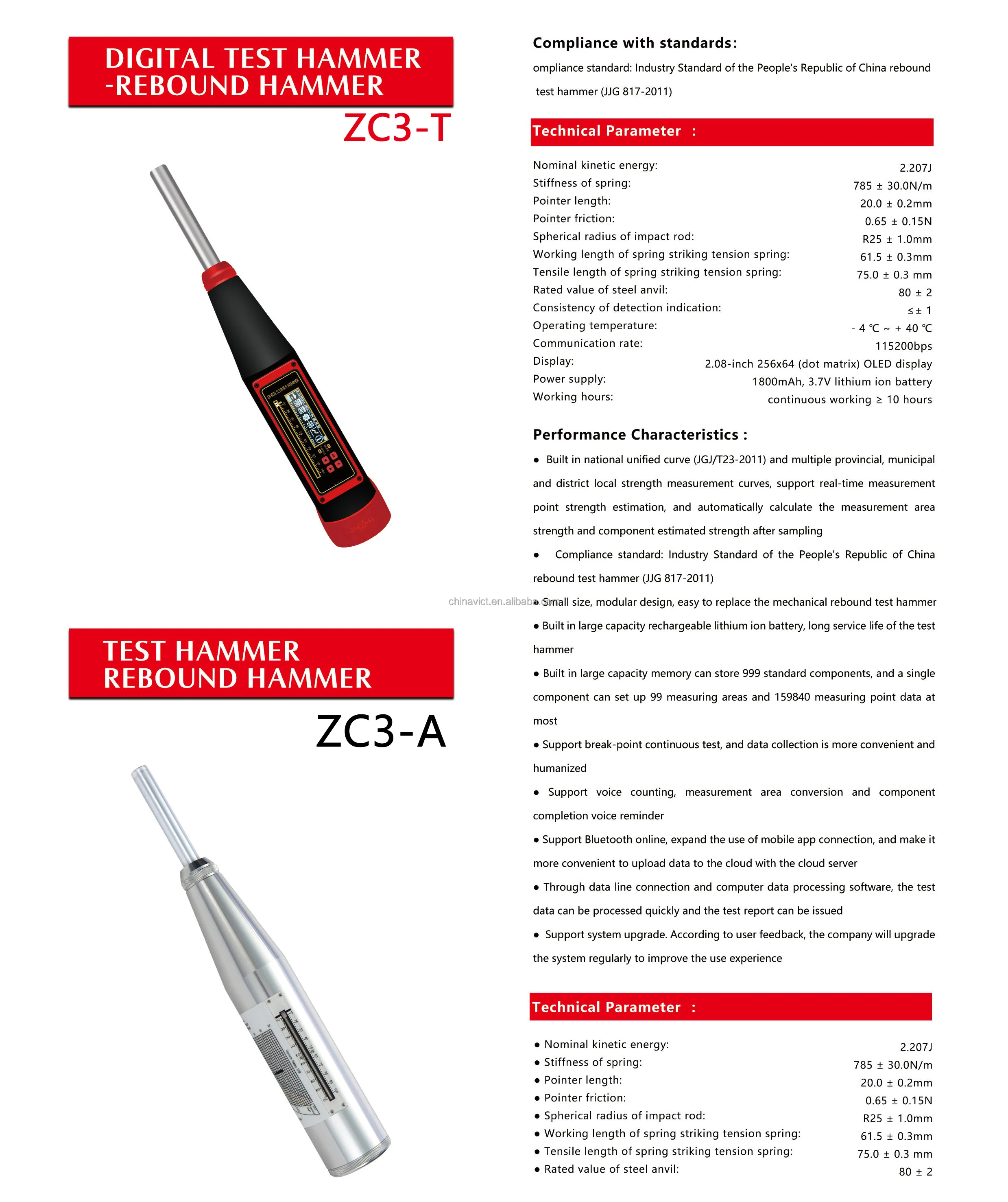 Schmidt Portable Concrete Test Hammer & Strength Tester - Oem