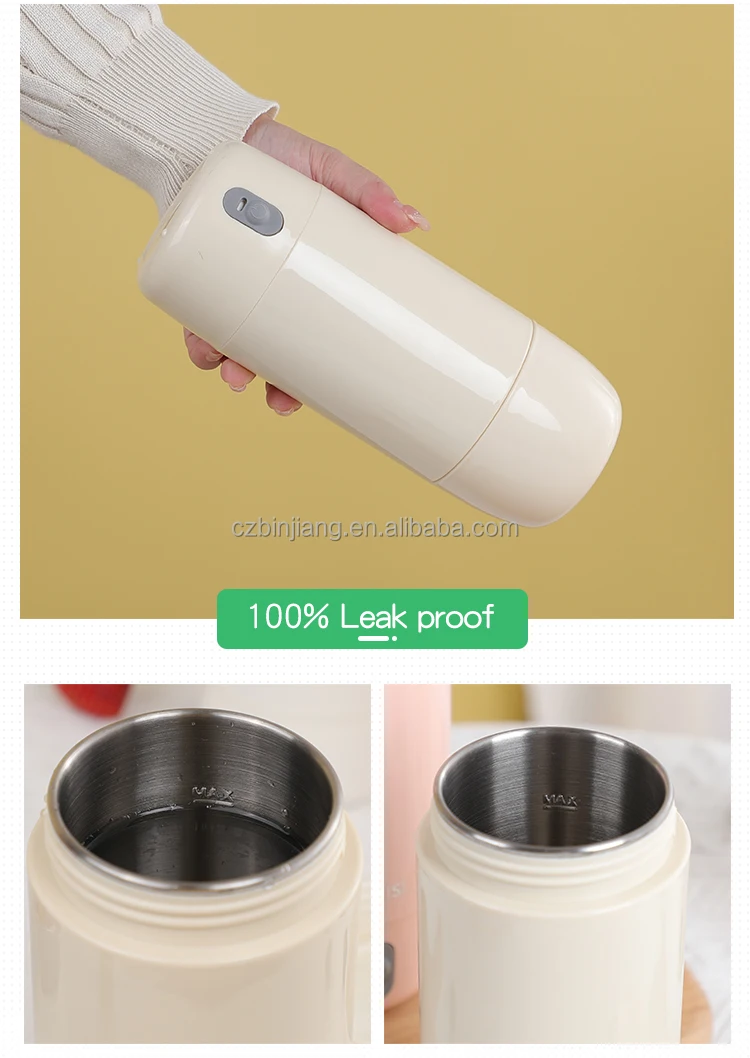 Portable Travel Electric Kettle & Thermos Temperature Sensing Cup With ...