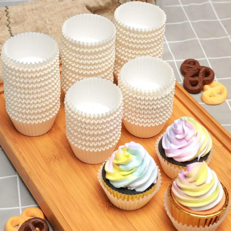 200 Packs Disposable Paper Cupcakes Baking Cups Muffin Cake Cup Baking ...