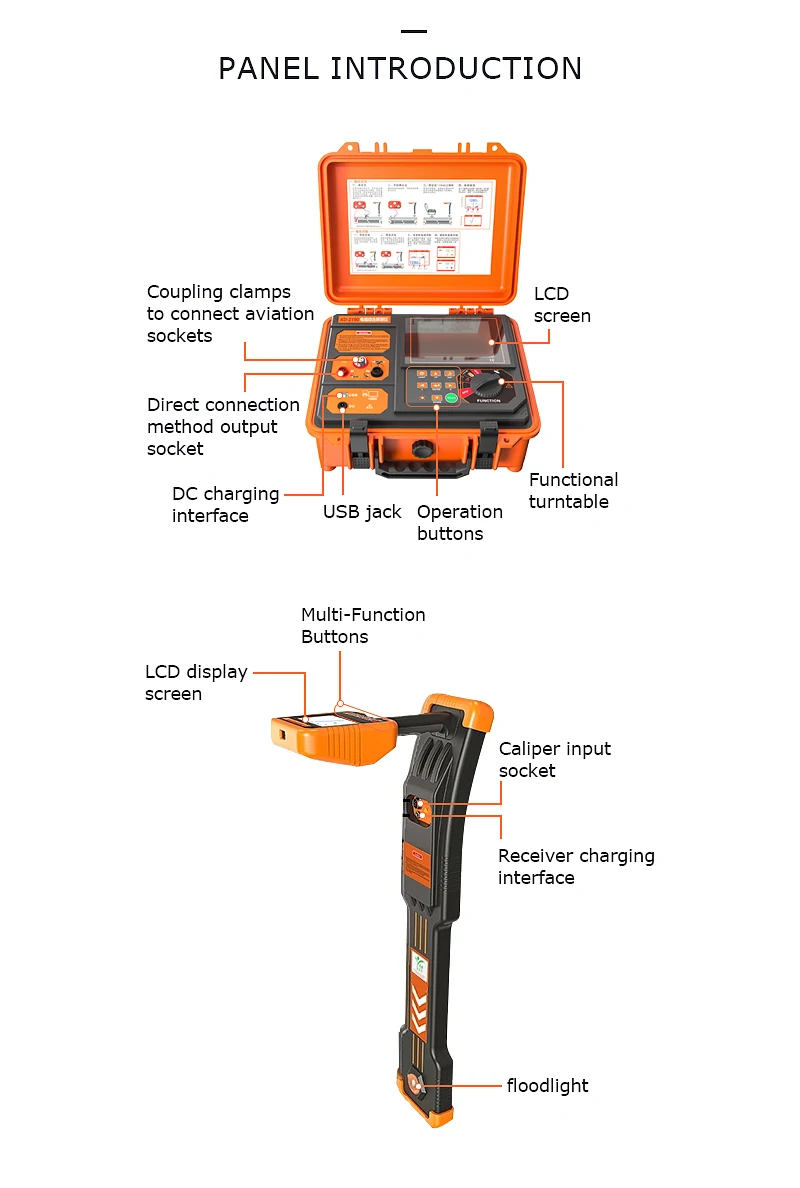 Underground Cable Tracker Multi Frequency Underground Pipe Detector ...