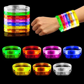 Color Change Sound Activated Led Wristband Flashing Bracelet Adjustable ...