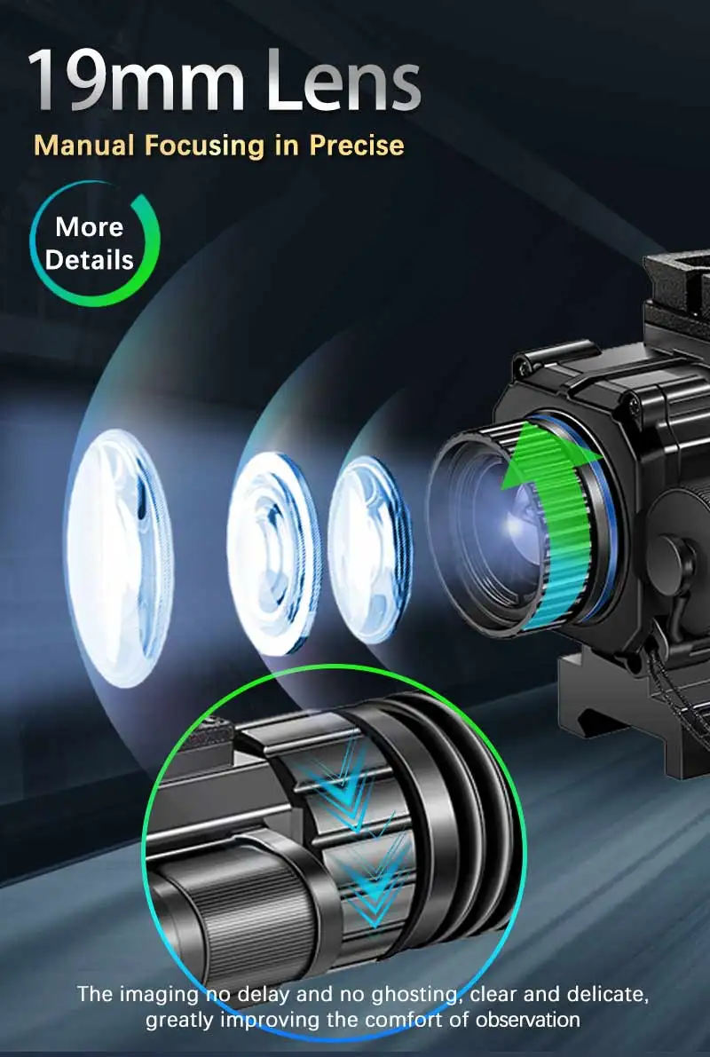 Hollyview 3 in 1 Handheld Infrared Night Vision Thermal for Hunting