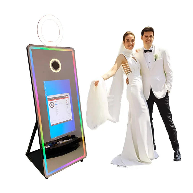 Newest Mirror Photo Booth Machine Led Frame Magic Mirror Photo Booth ...