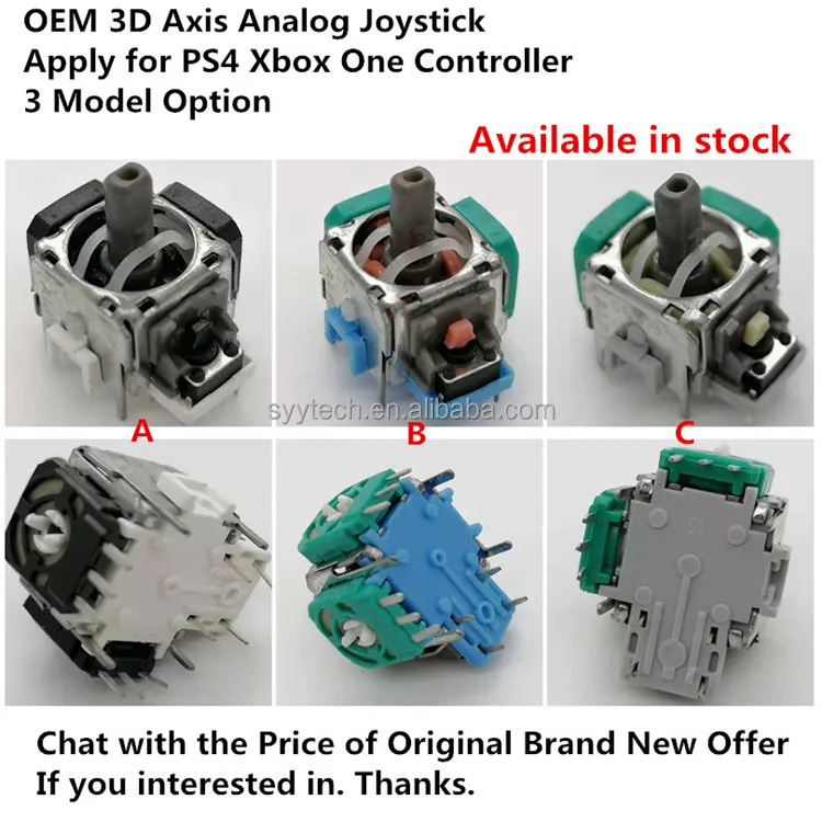 SYYTECH OEM 3D Analog Joystick for PS4 Controller Sensor Module Green ...
