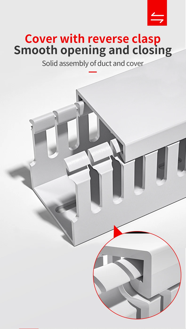 White PVC Cable Trunking 200X200MM for Home Office Wiring