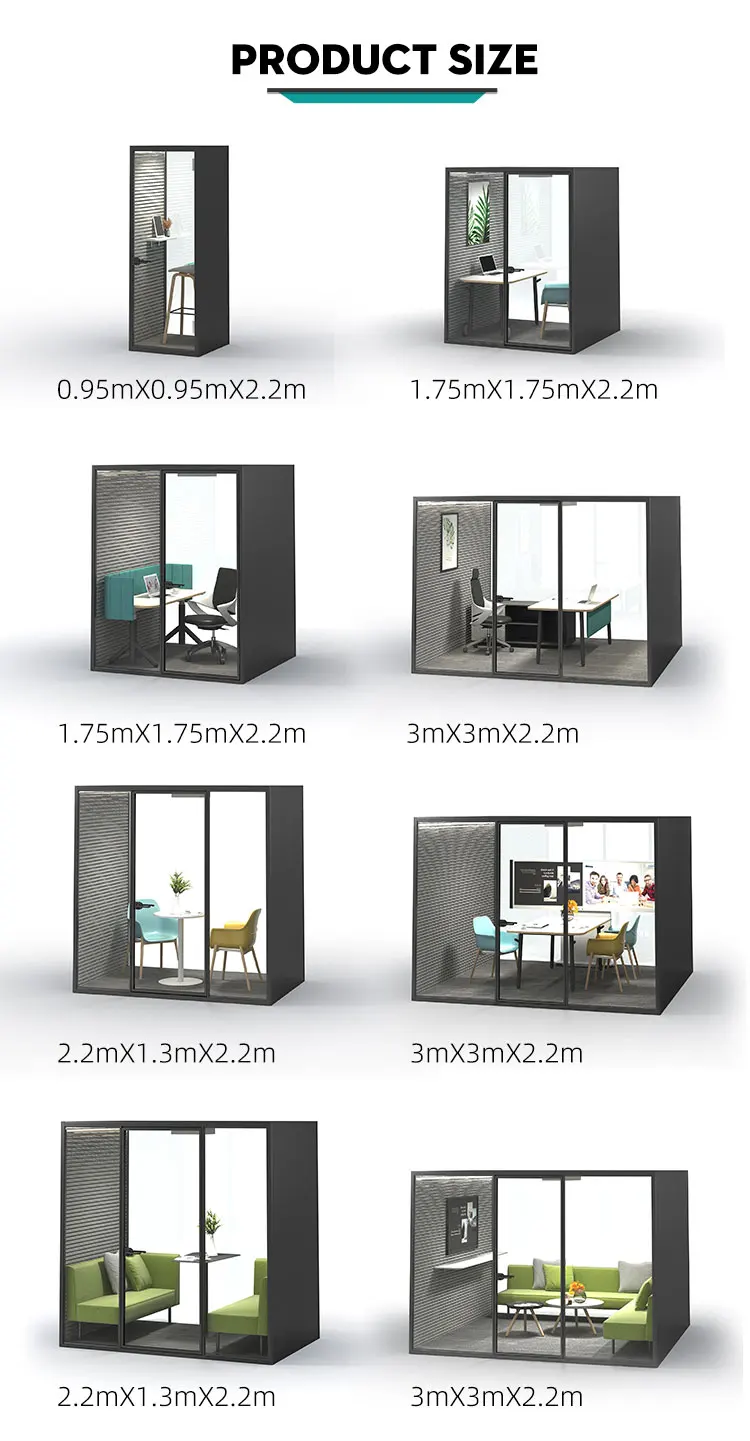 Reception Office Pod Soundproof Acoustic Booth Office Private Meeting ...