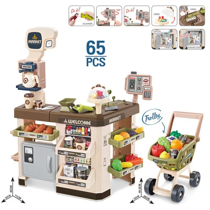 Grocery Toy Cash Register Play Money Handling And Transaction ...