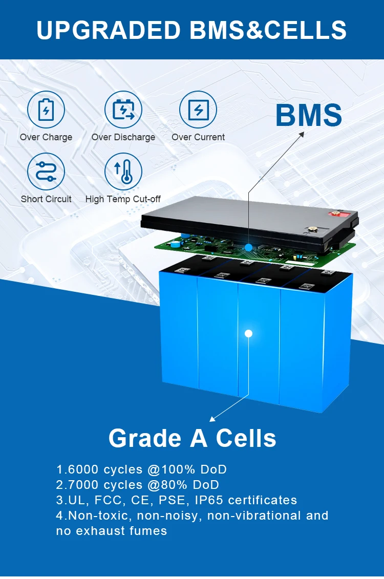 Customize LiFePO4 BMS Battery Pack 12V 48V 24V 120Ah 150Ah 170Ah 200Ah ...