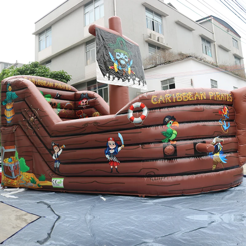 Outdoor Pirate Ship Boat Combo Jumper Inflatable Slides With Bouncer ...