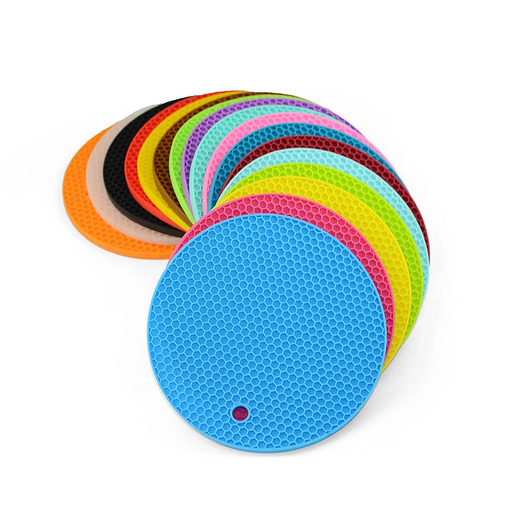 K11 Honeycomb Rubber Hot Pads Heat Resistant Kitchen Counter Trivets ...