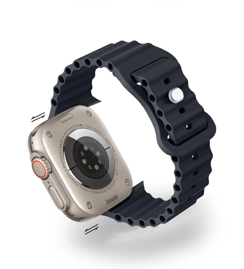 Fashion Silicone Newest Ocean Customizable Smart Rubber Watch Bands For ...