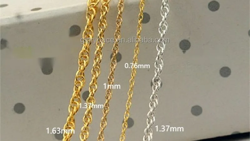 Glory Pace Rope Chain Rolls 14k Gold Filled Bulk Permanent Jewelry Chains Findings Diy 14k Gold ...