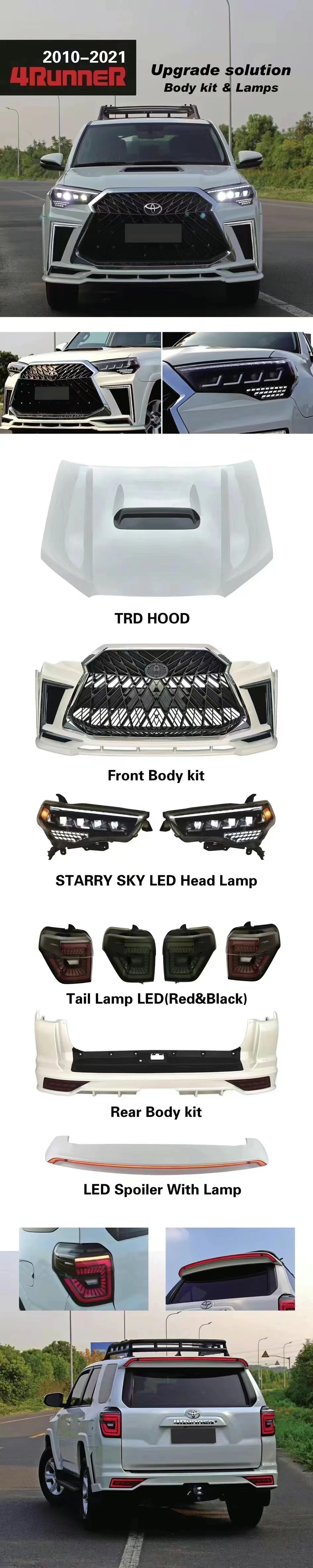 4 Runner Bodykit Car Exterior Accessories Front Bumper Rear Bumper ...