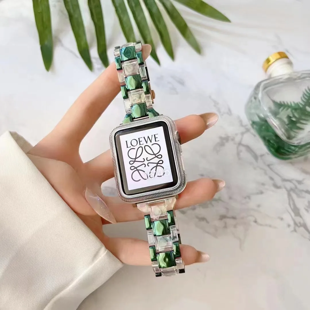 Pc Optical Maser Transparent Watch Band With Case Cover Set For Apple ...