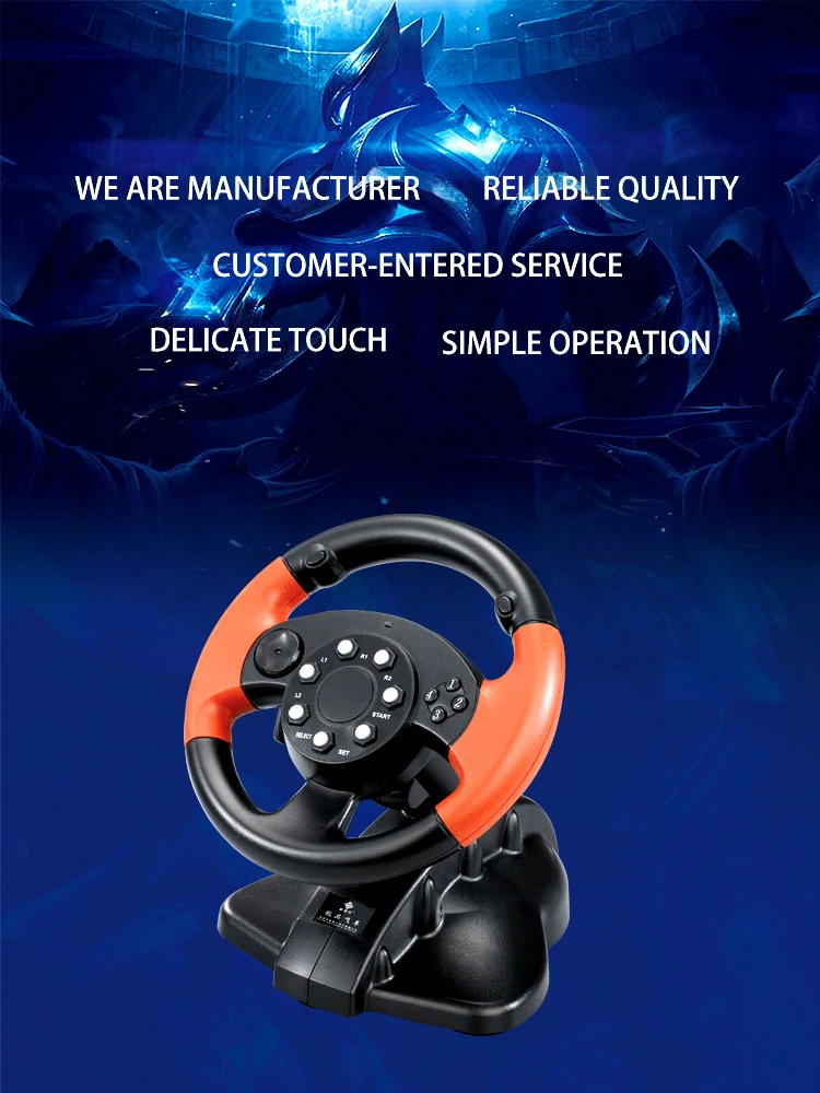 OEM Popular USB Manual Hand Sport Car Gaming Racing Steering Wheel