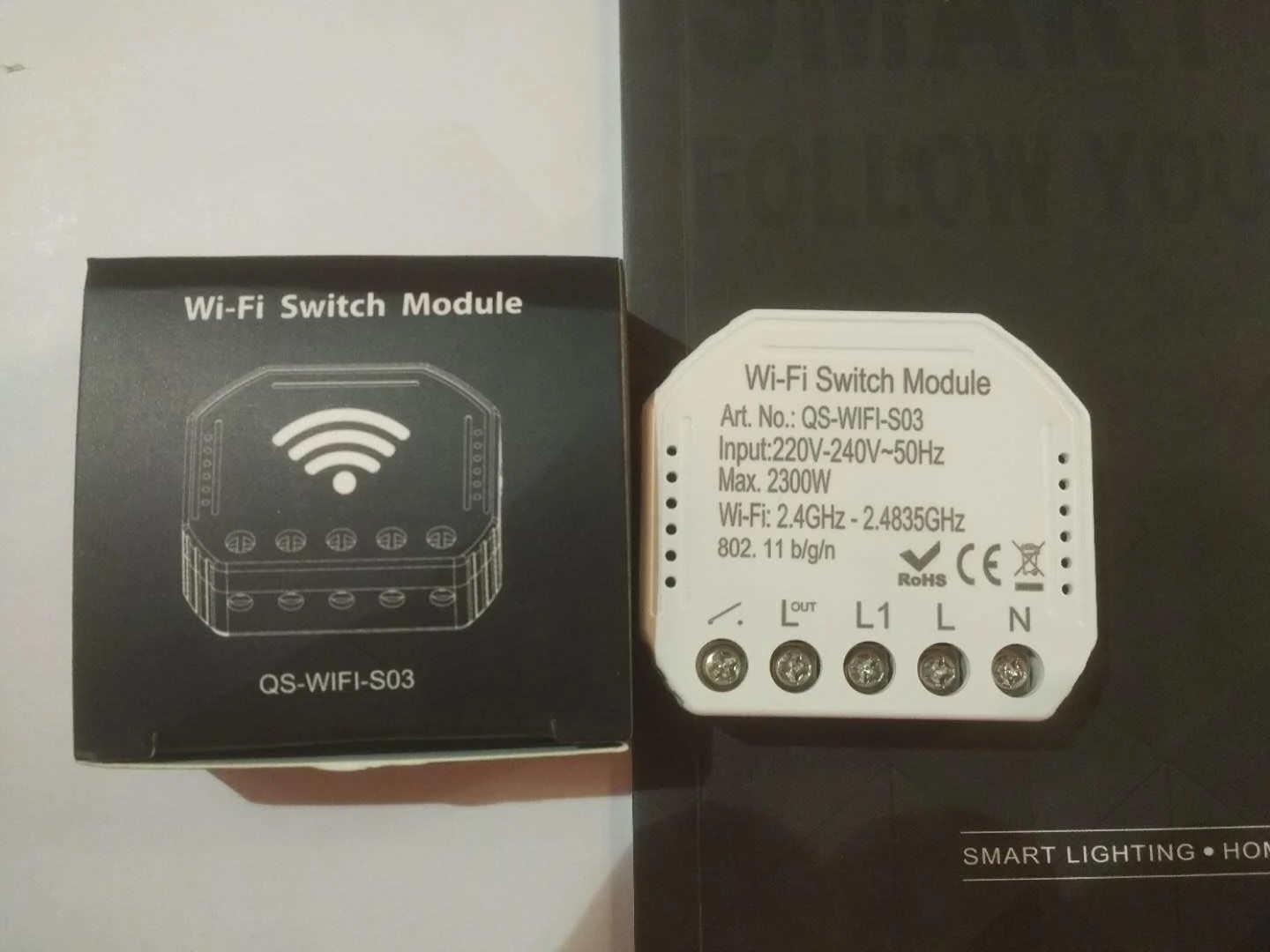 220v One Gang 2 Way Wifi Switch Wireless Relay Module Smart Home ...