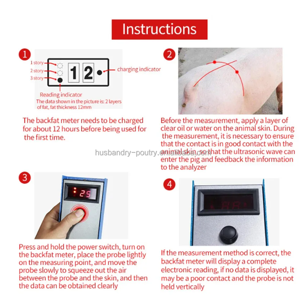 Veterinary Pig Back Fat Measure Tester - Precision & Certainty