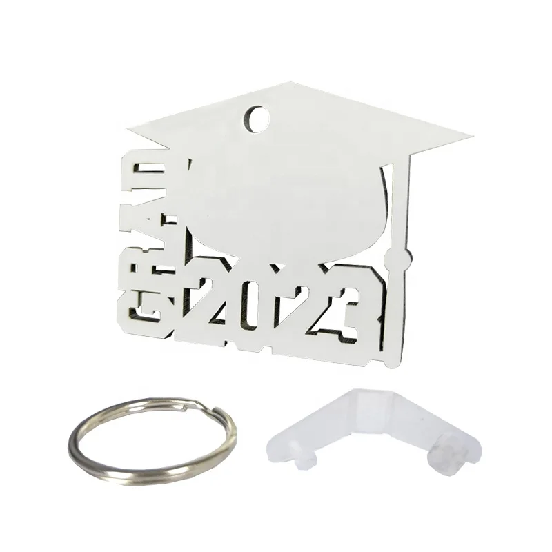 Graduation Customized Logo Printable Grad Cap 2023 Key Ring Sublimation ...