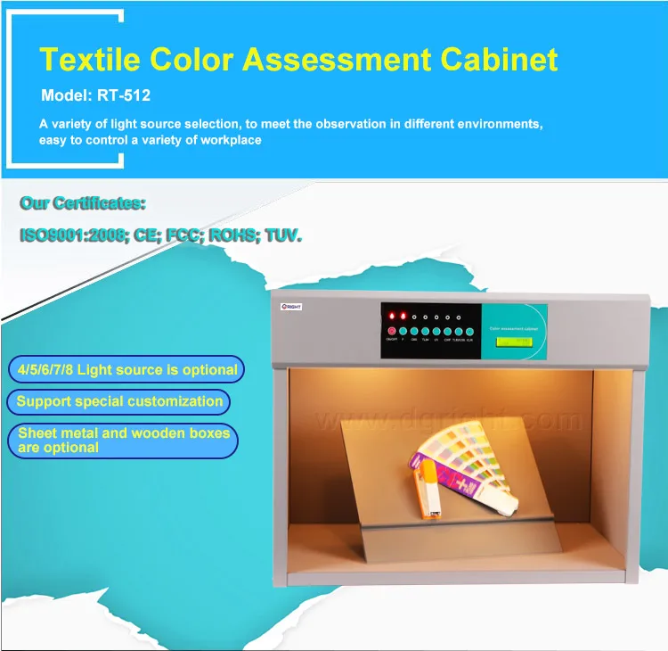 Matching Color Artificial Daylight 6 Lamps Standard Color Light Box D65