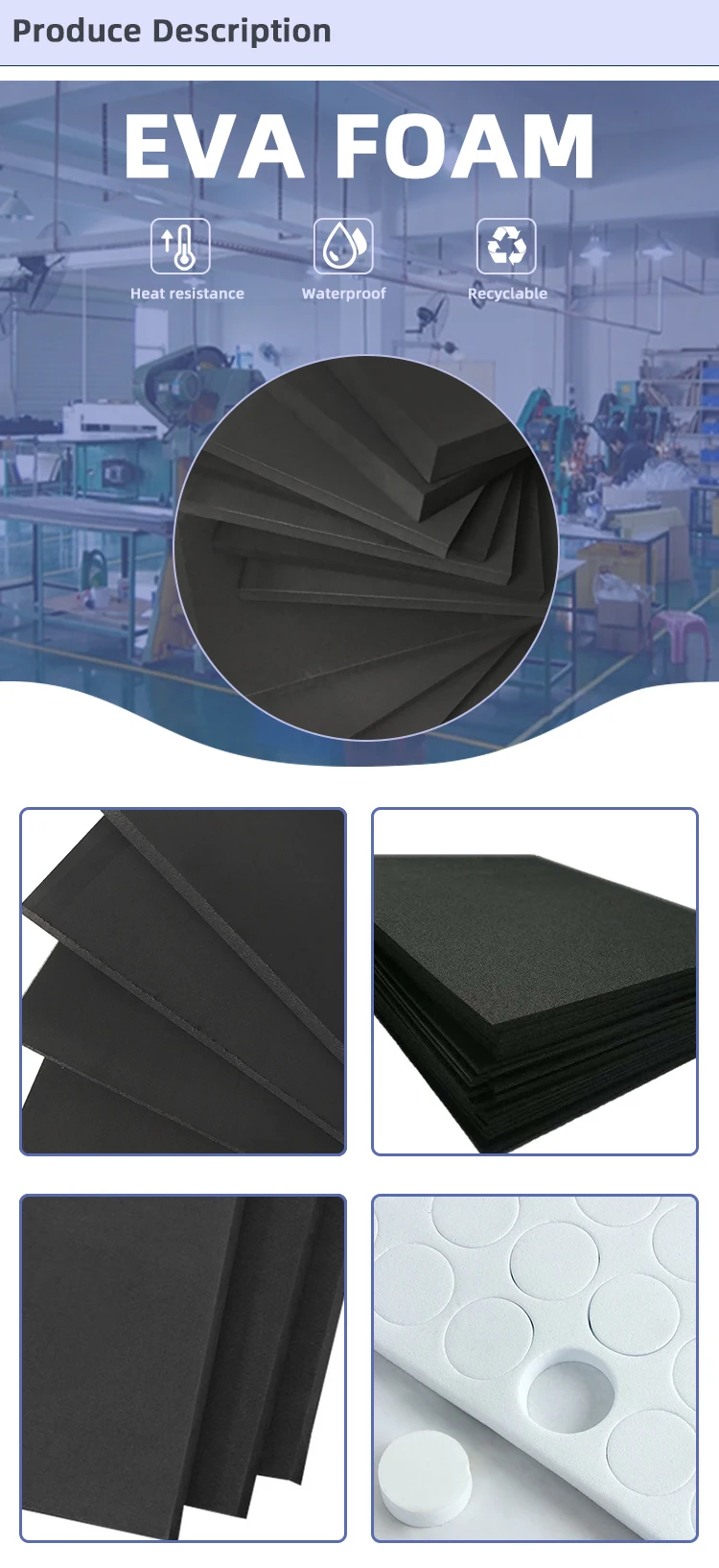 Oem泡沫板eva泡沫橡胶工艺海绵泡沫板 - Buy Eva泡沫,Eva板材,Eva线圈垫片 Product on Alibaba.com