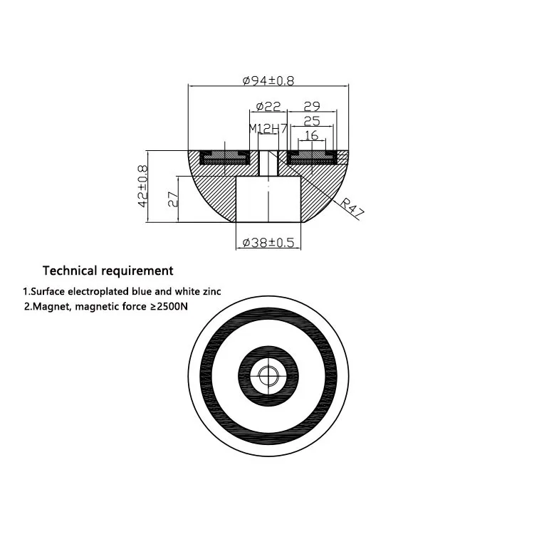 Steel Precast Concrete Magnetic Recess Former for Foot Anchor Rubber ...