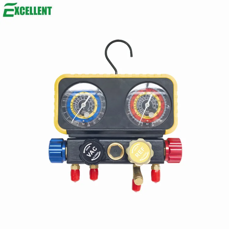 High Precision Double Manifold Hvac System Gauge Digital Refrigeration ...