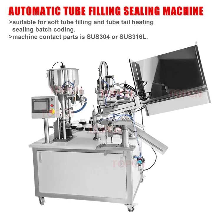 Automatic Hot Inner Heating Cosmetic Lip Gloss Tubes Machine