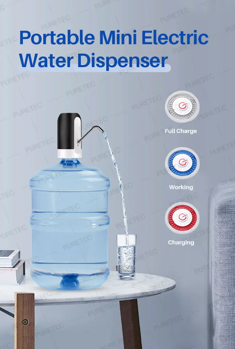 Household 5 Gallon Bottle Water Usb Charging Portable Electric Water ...