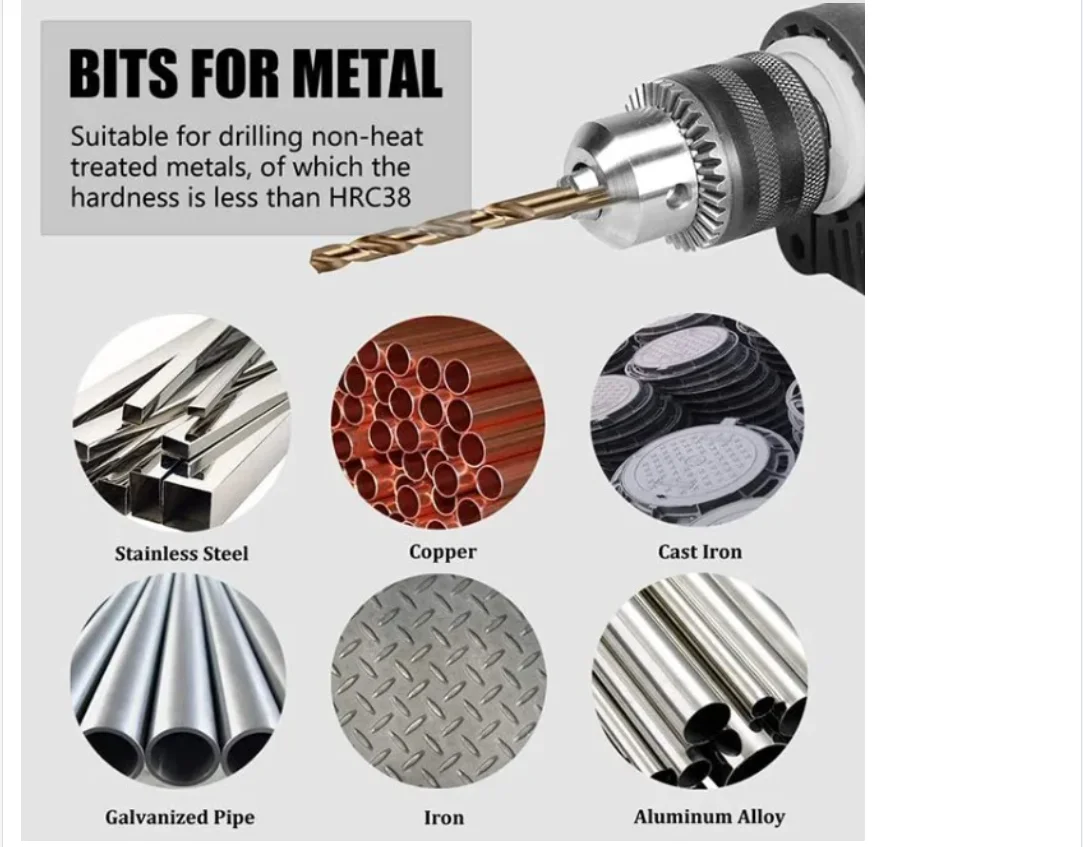 Hot Sale Good Quality High Carbon Steel Hss Steel Long Drill Bits Set ...