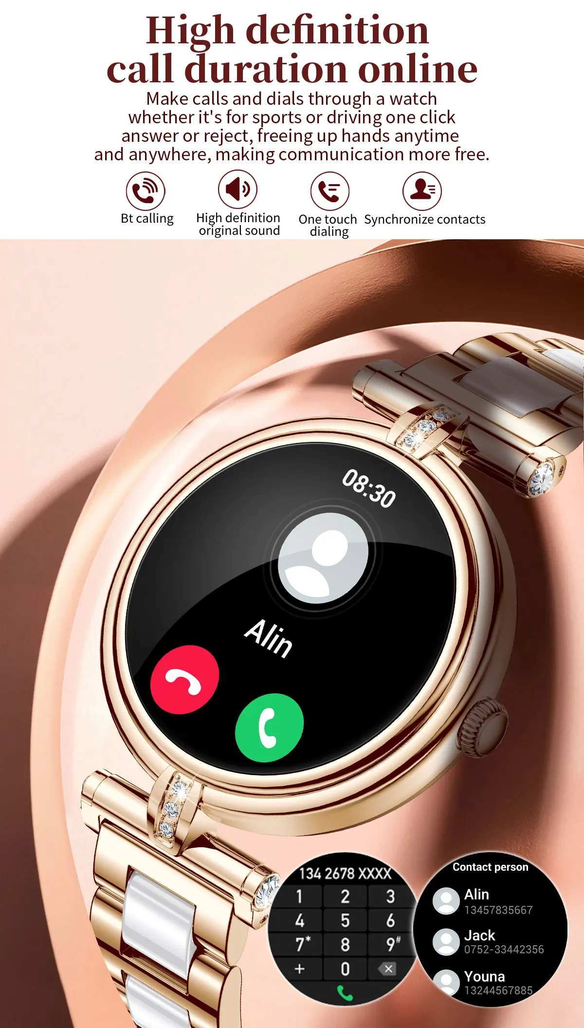 AK62 Smart Watch - Luxury Fashion with IP67 Waterproof