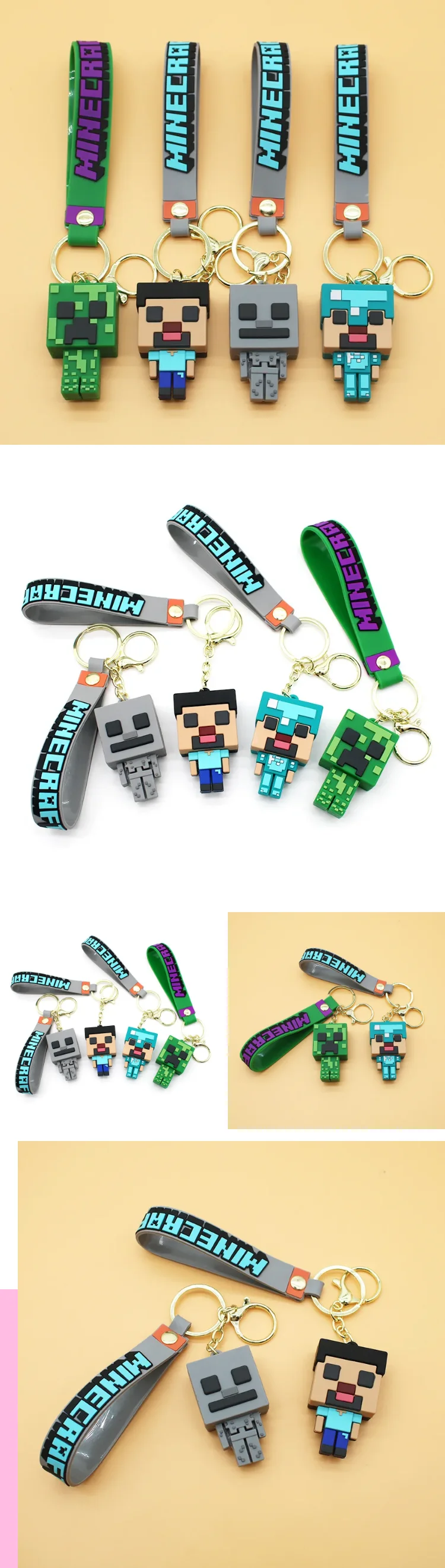 Ambr 3d Pvc Rubber Anime Character Cartoon Figure Key Chain Keyring ...