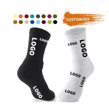 Design Custom Logo Socks Print Embroidered Jacquard Customised Socks ...