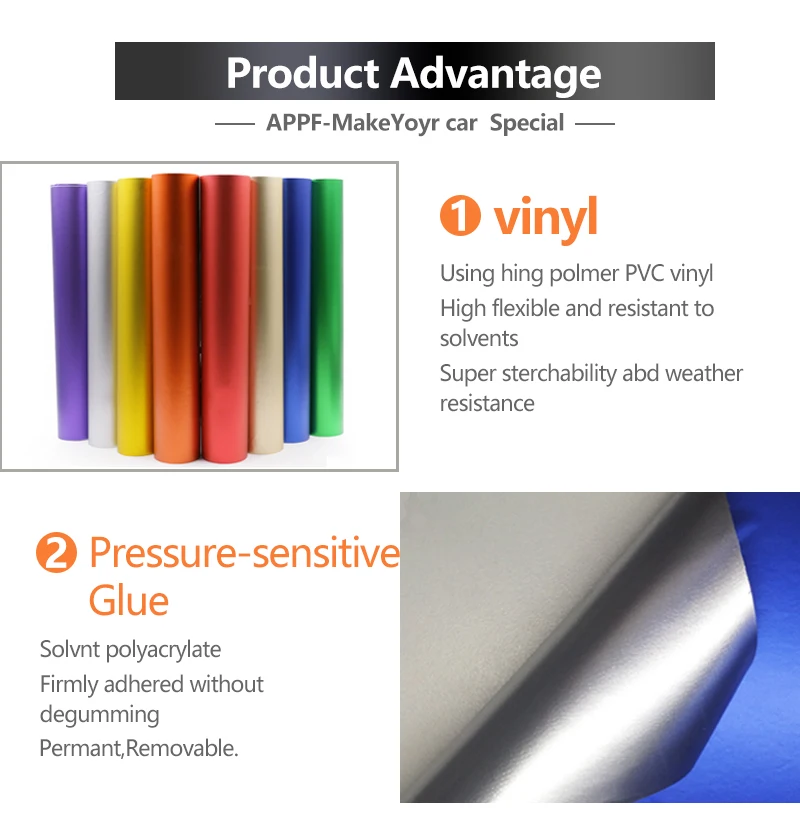 Manufacturer Ultra Colorful Matte Car Wrap Vinyl Self-Adhesive Color ...