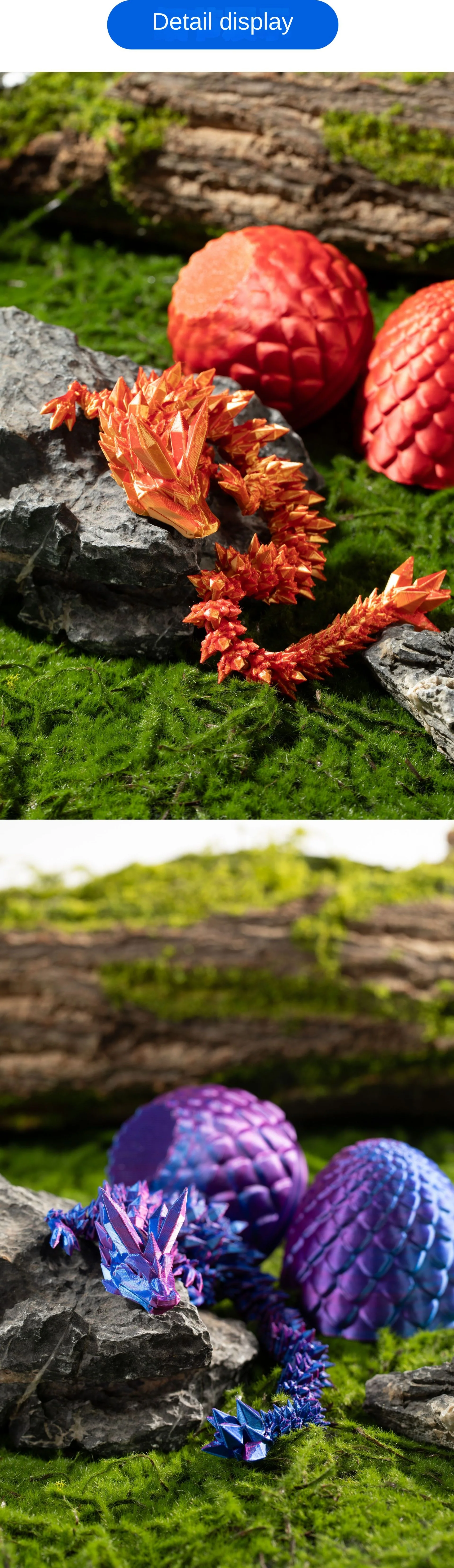 Custom 3D Printed Dragon Egg Toys for Easter Decorations