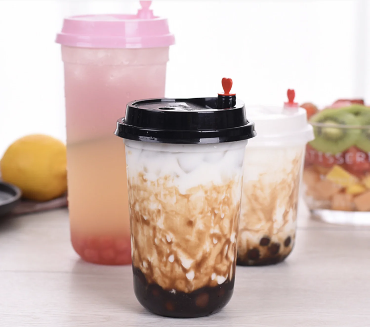 Customize Bubble Tea Milk Ice Cream U Cup 12 oz Milk Tea Plastic Cup ...