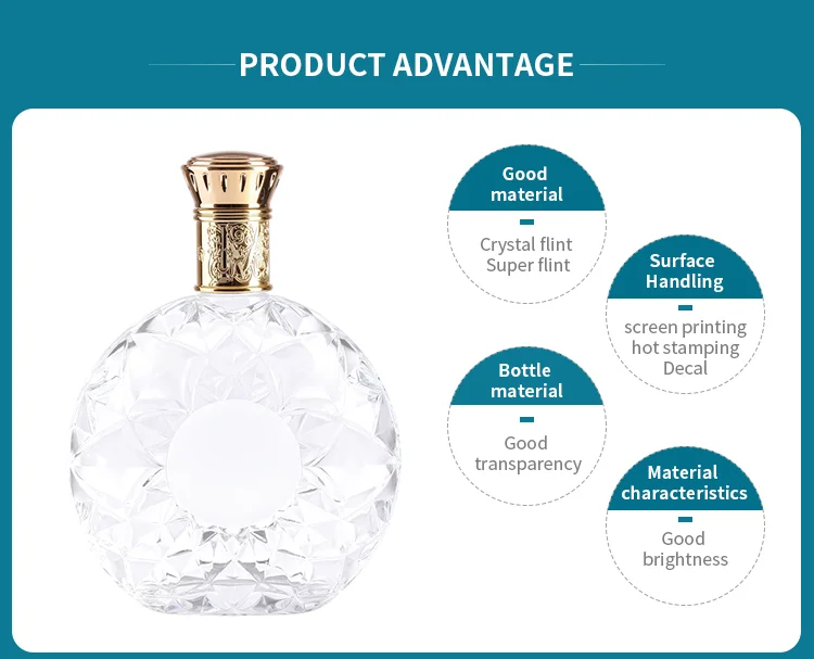 1 Liter 2 Liter Glass Vodka Bottle With Handle - Buy Wine Bottle With ...