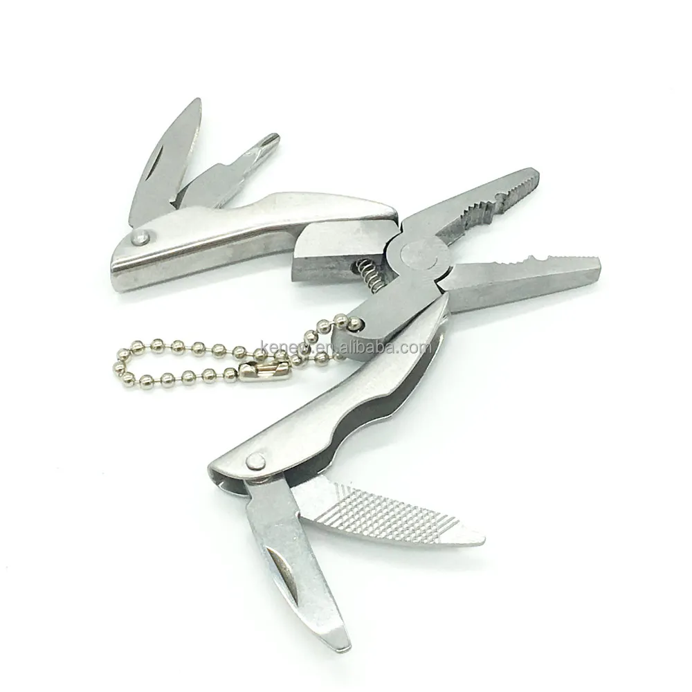 Stainless Steel Outdoor Portable Multi Tool Pliers Knife Keychain ...