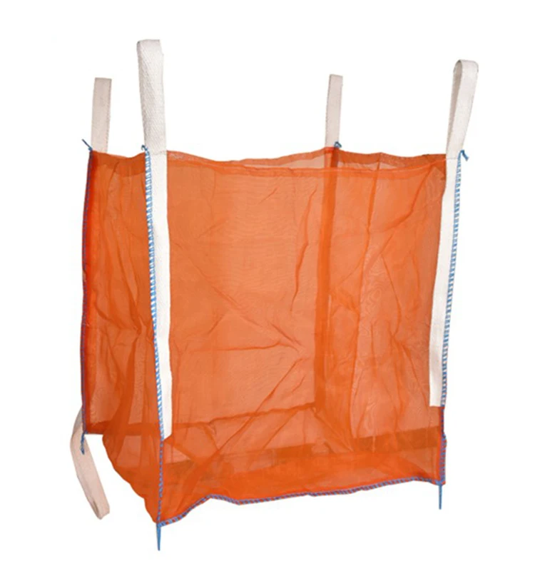 U Type 100 PP Bulk Bag Woven Ventilated FIBC Bags Custom Firewood Firewood Mesh Packing Net Bag Wholesale Alibaba